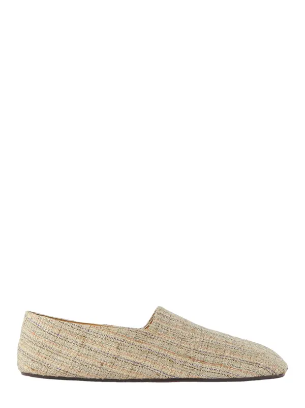 Loro Piana Andria Canvas Loafers - Neutrals