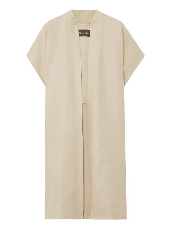 Loro Piana Draped Linen Vest - Neutrals