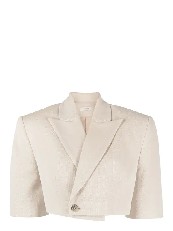 THE MANNEI Cropped Blazer - Neutrals