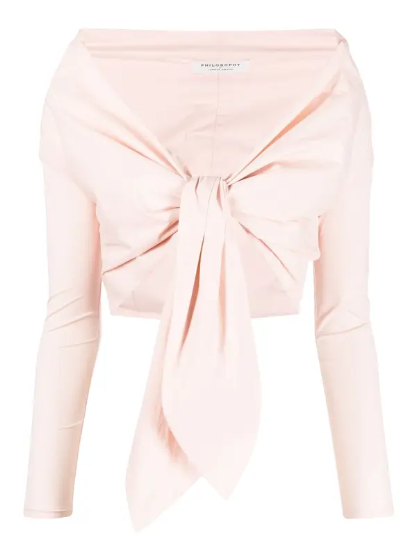 Philosophy Di Lorenzo Serafini Wraparound Crop Top - Pink