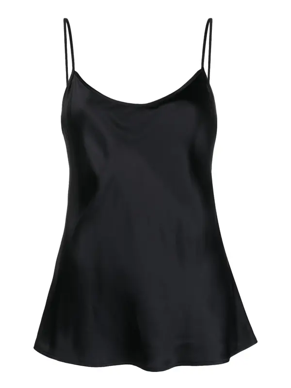 Lorena Antoniazzi V-neck Slip Top - Black