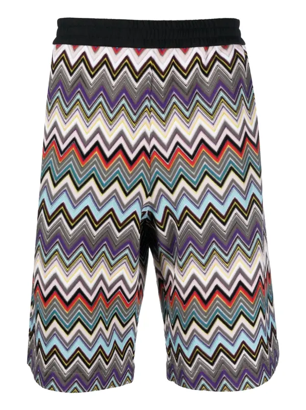 Missoni Zigzag-woven Bermuda Shorts - Black