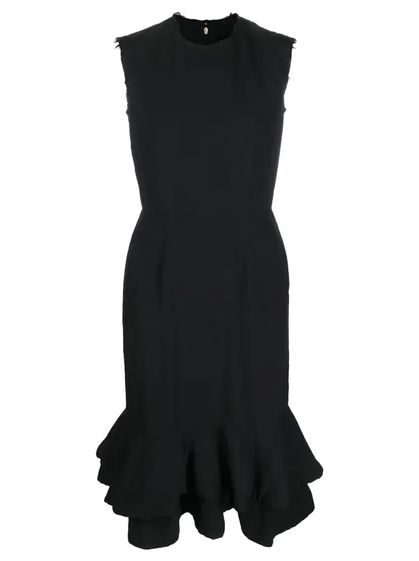 Comme Des Garçons Sleeveless Midi Dress - Black