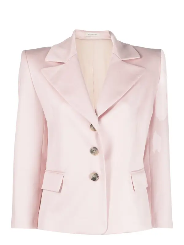 THE MANNEI Arda Single-breasted Cotton Blazer - Pink