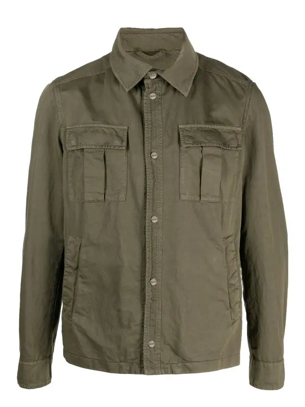 Herno Cotton-blend Button-up Shirt - Green