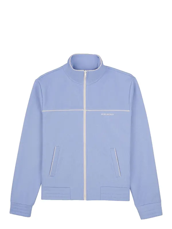 SPORTY & RICH Logo-print Zip-up Jacket - Blue