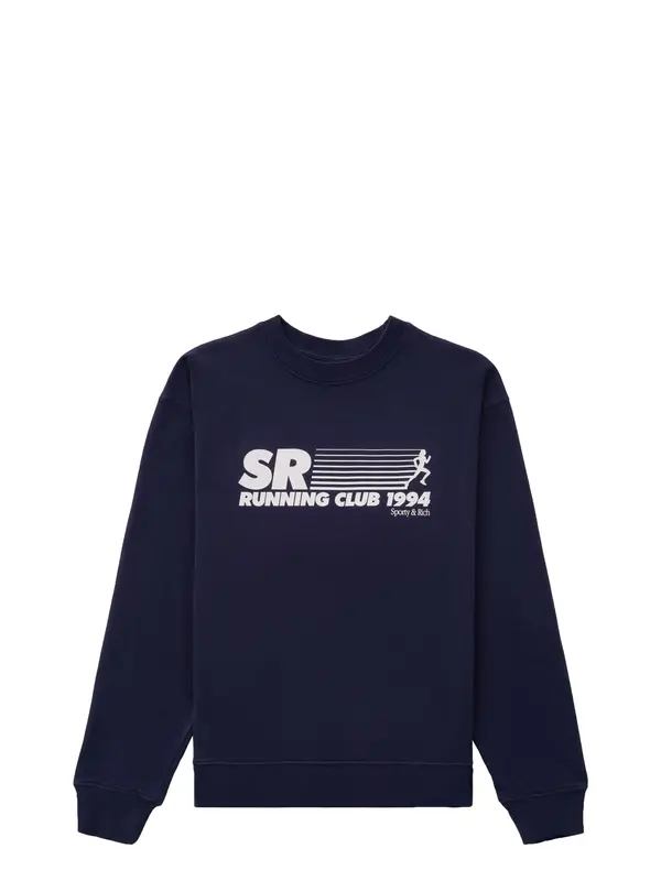 SPORTY & RICH Sr Running Club Sweatshirt - Blue