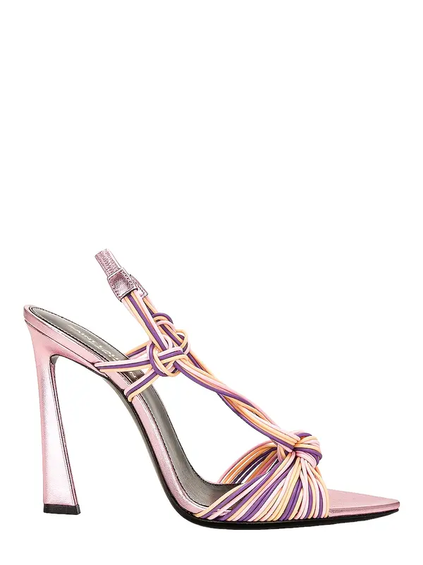 Saint Laurent Strappy Sandal - Malva  Peach & Gerbera