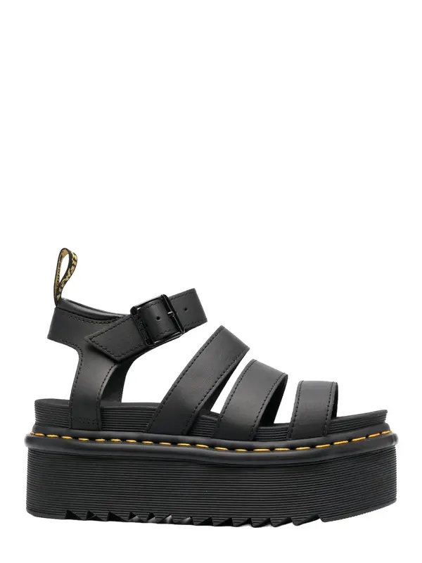 Dr. Martens 70mm Buckled Platform Sandals - Black