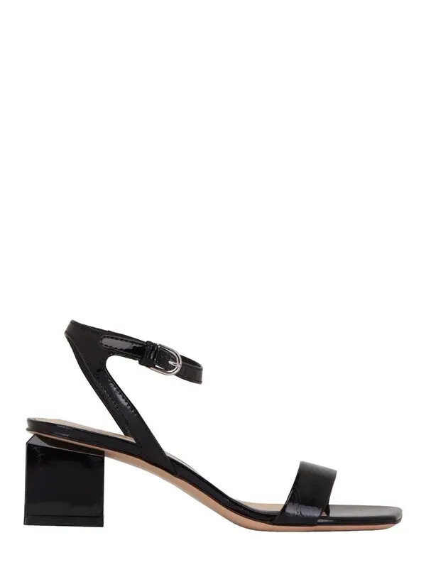 Agl Patent-finish Leather Sandals - Black