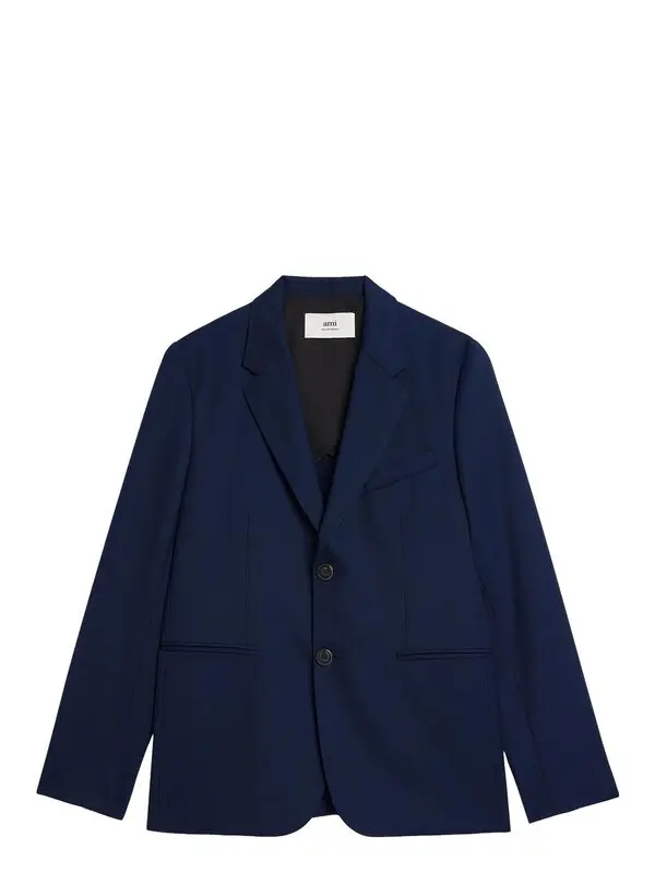 AMI Paris Single-breasted Blazer - Blue