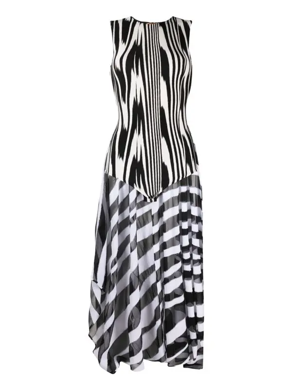 Missoni Abstract-print Sleeveless Bodysuit - Black