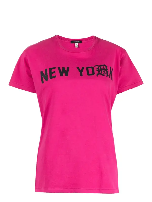 R13 Text-print Cotton T-shirt - Pink
