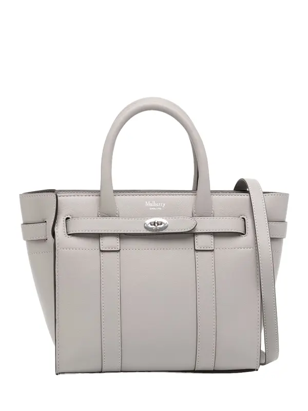 Mulberry Mini Zipped Bayswater Leather Bag - Grey