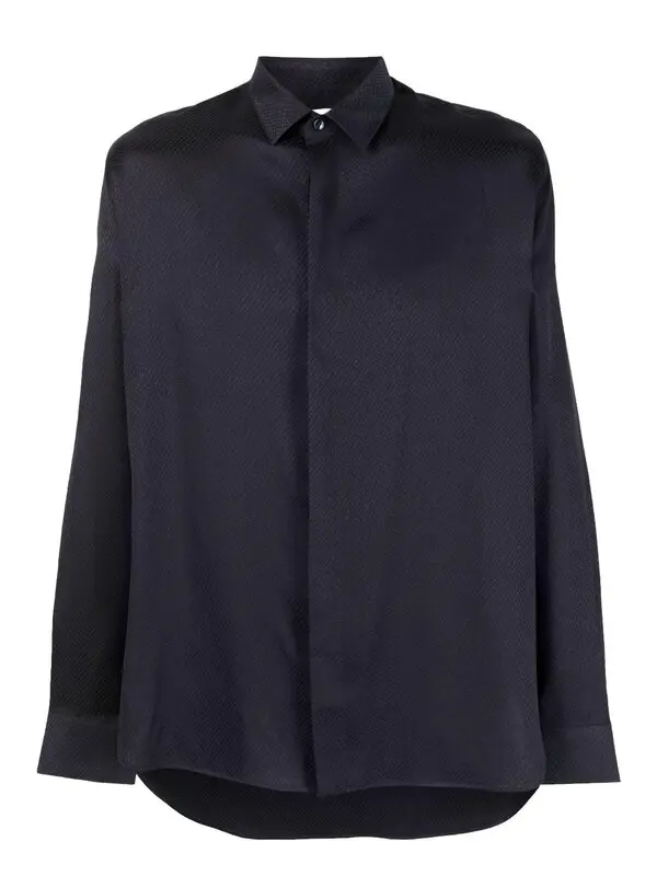 Saint Laurent Silk-wool Shirt - Blue