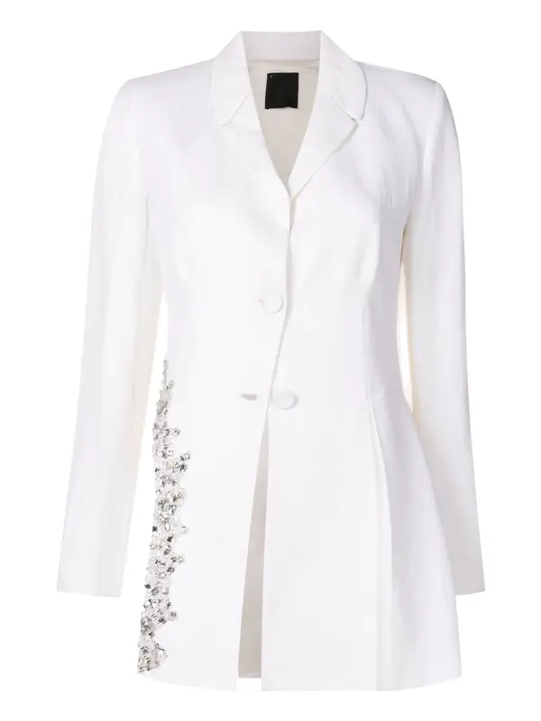 ANDREA BOGOSIAN Carter Embellished Blazer - White