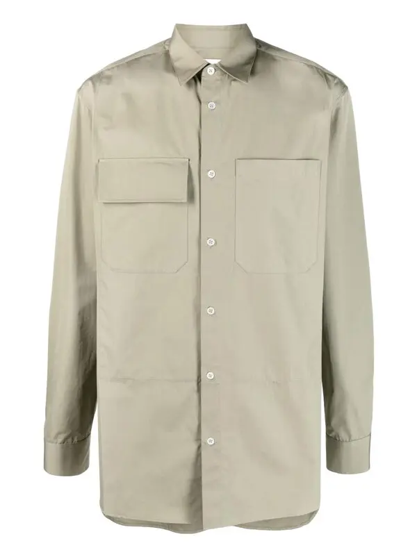 JIL SANDER Long-sleeve Button-up Shirt - Green