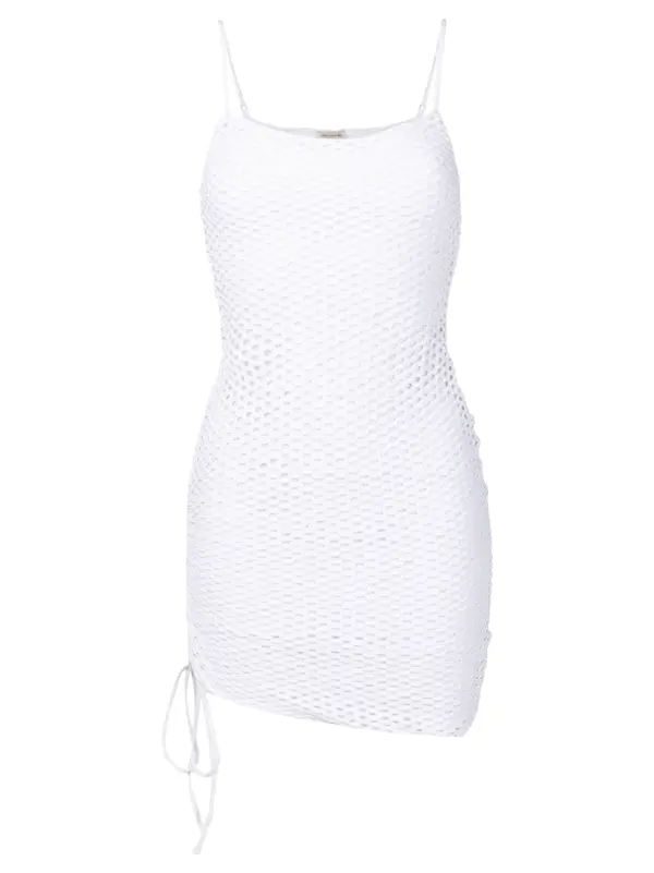 AMIR SLAMA Lace-up Mini Dress - White