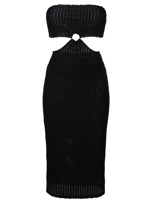 AMIR SLAMA Cut-out Midi Dress - Black