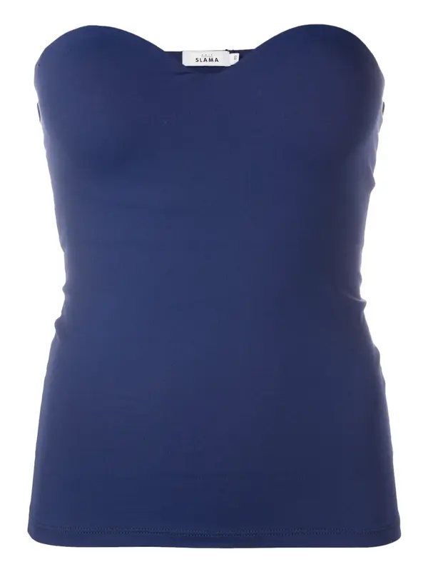 AMIR SLAMA Strapless Tube Top - Blue