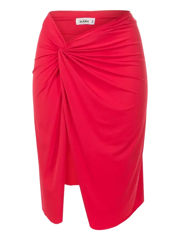 AMIR SLAMA Asymmetric Skirt - Red