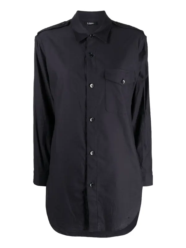 Yohji Yamamoto Long-sleeve Cotton Shirt - Blue