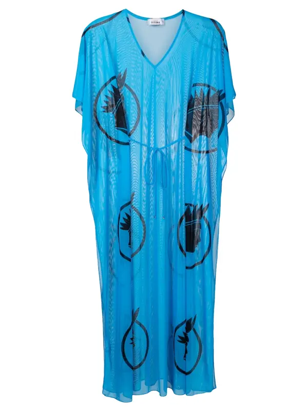 AMIR SLAMA Graphic Print Dress - Blue