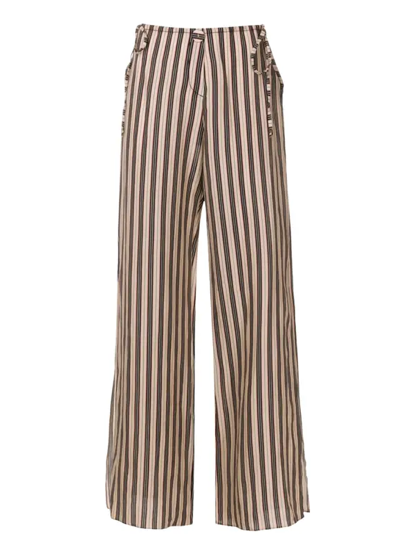 AMIR SLAMA Striped Wide-leg Trousers - Multicolour