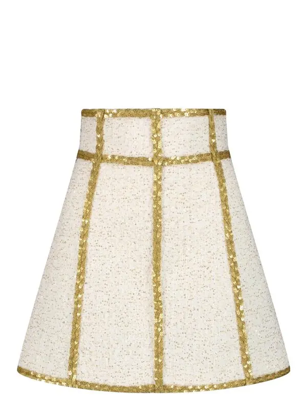 Giambattista Valli Sequin-embellished Miniskirt - White