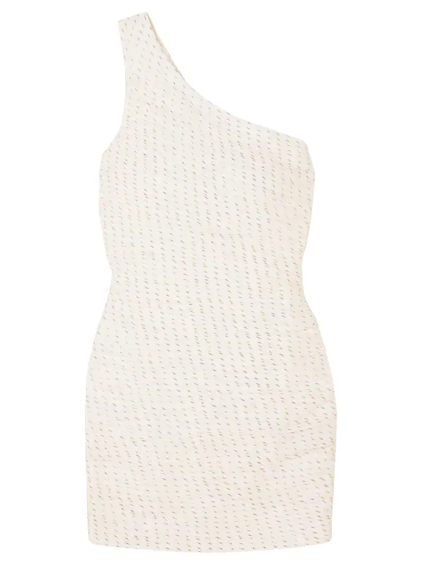 Haney Tinsley One-shoulder Mini Dress - Ivory