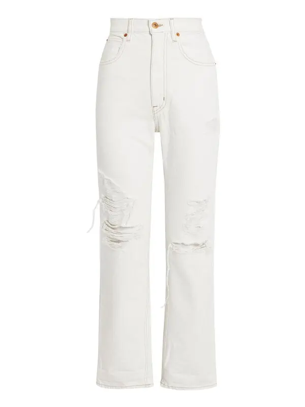 SLVRLAKE Dakota High-rise Straight-leg Jeans - Ivory