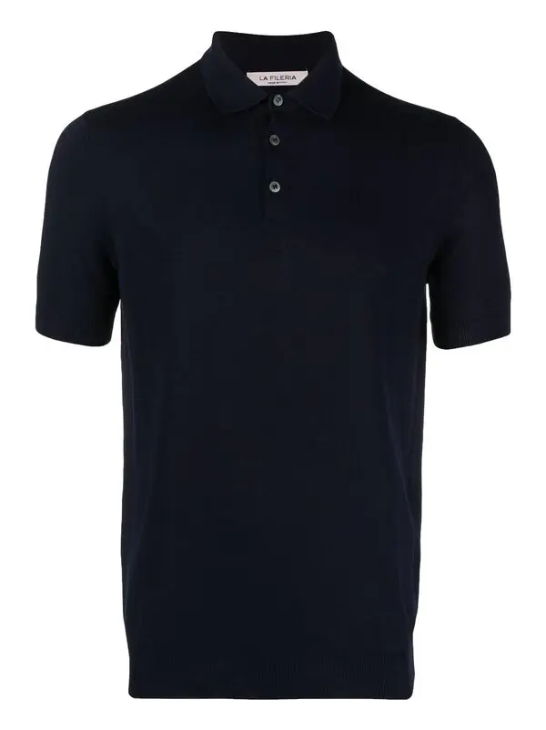 FILERIA Piqué Cotton Polo Shirt - Blue