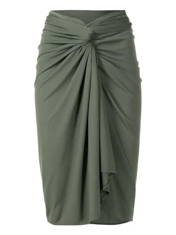 LYGIA & NANNY Orixa Wraparound Midi Skirt - Green