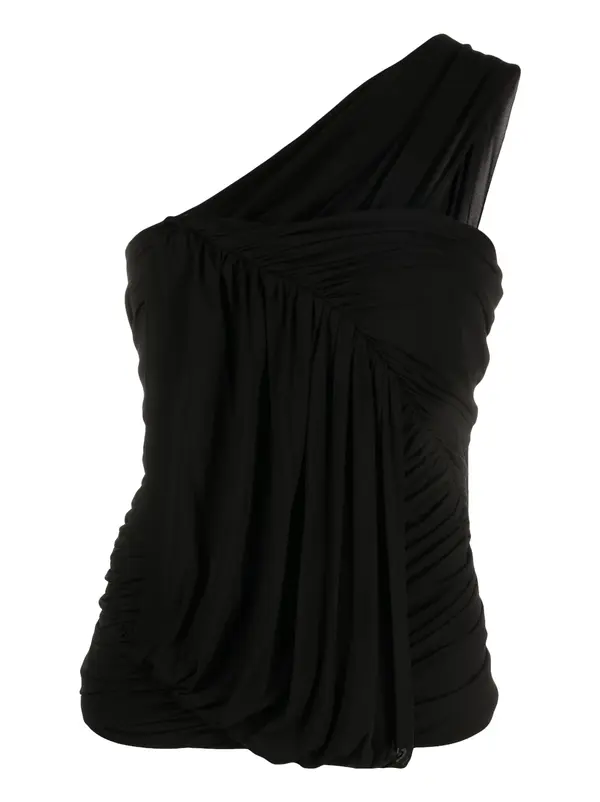 Rick Owens Edfu Draped One-shoulder Blouse - Black