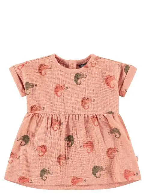 BABYFACE Chameleon Print Short-sleeve Dress - Salmon