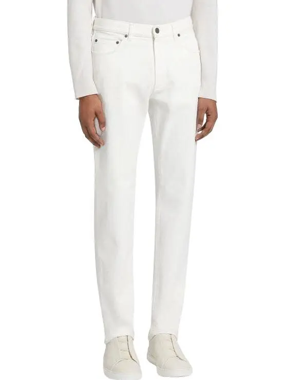 Zegna Stretch Denim City Fit Jeans - White
