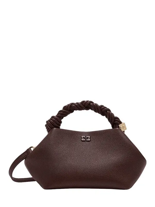 GANNI Small Bou Bag With Twisted Handle - Brown