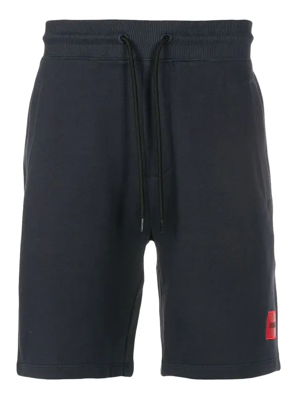 Hugo Logo-patch Drawstring Shorts - Blue