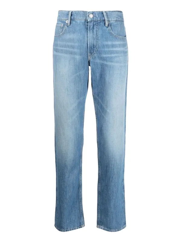 Ralph Lauren Purple Label Stonewashed Straight-leg Jeans - Blue