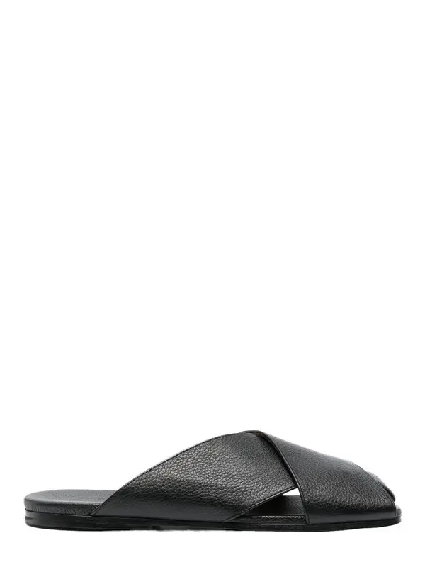 Marsèll Spatola Leather Mules - Black