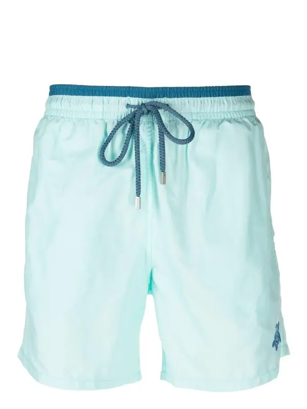 Vilebrequin Contrast-trim Drawstring Swim Shorts - Blue