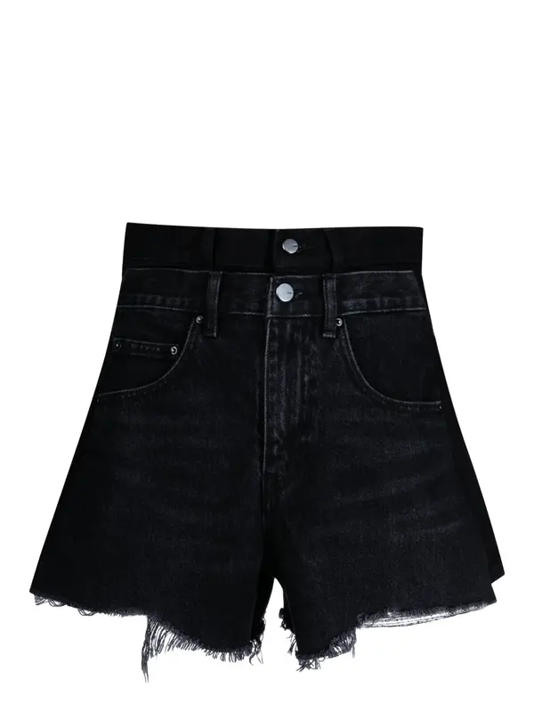 JNBY Raw-cut Denim Shorts - Black