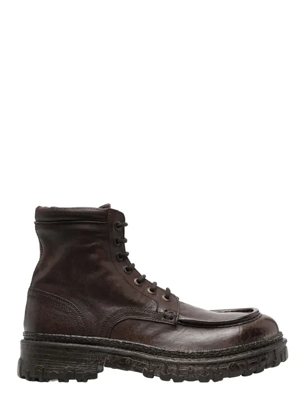 Moma Lace-up Ankle Boots - Brown