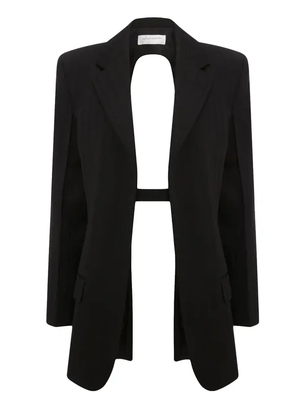Victoria Beckham Open-back Single-breasted Blazer - Black