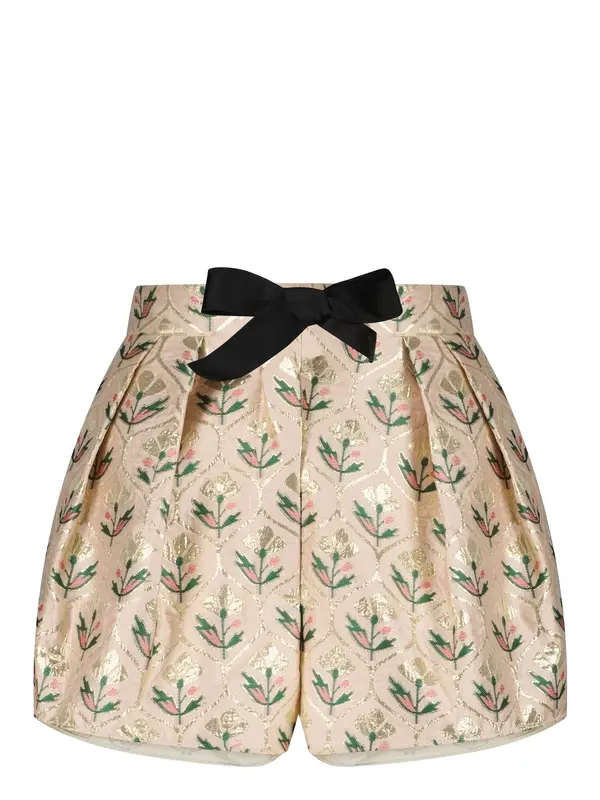 Giambattista Valli Floral Jacquard Shorts - Neutrals