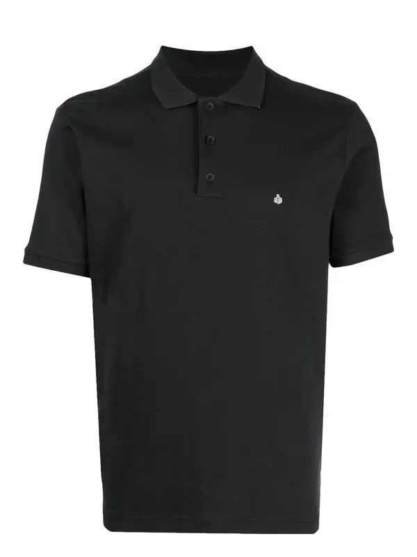 Rag & Bone Logo-embroidered Cotton Polo Shirt - Black