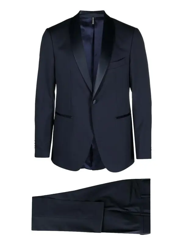 CHÂTEAU LAFLEUR-GAZIN Shawl-lapels Single-breasted Blazer - Blue