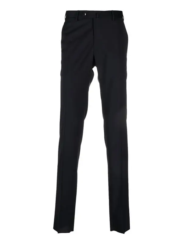 PT TORINO Mid-rise Tapered Trousers - Blue