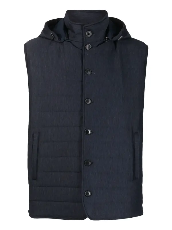 MANZONI 24 Detachable Hoodie Gilet - Blue