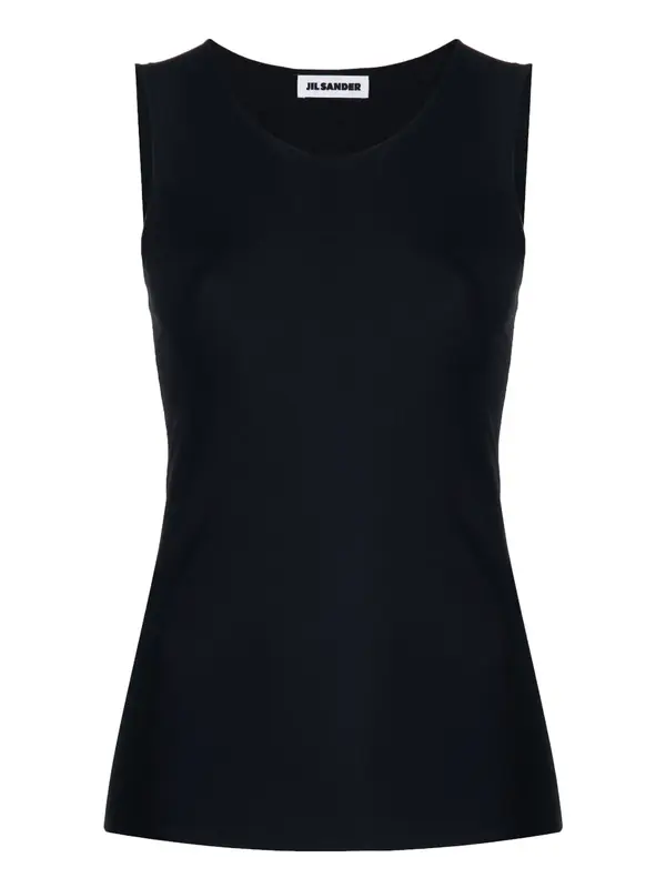 JIL SANDER Sleeveless Tank Top - Black